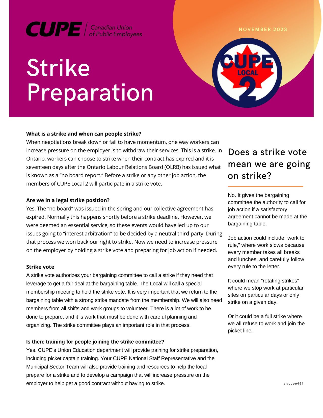Cupe Local 2 | Canadian Union of Public Employees Toronto